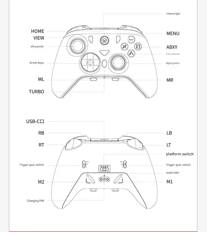 Hot Aolion K20 Blade & Soul Gaming Controller TMR Joystick with Chargi ...