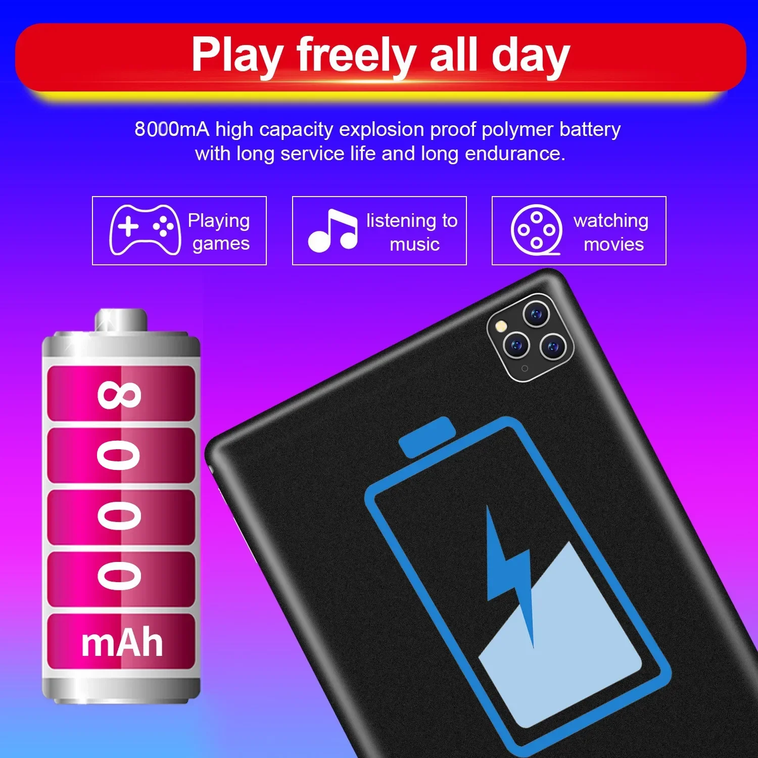 2023 New Global Version 11 Inch Tablets Android 12 Deca Core 16GB RAM ...