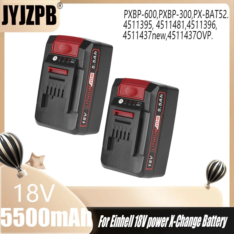 2-Packs-5500mAh-Replacement-Battery-Li-ion-Batteria-for-EINHELL-18V ...