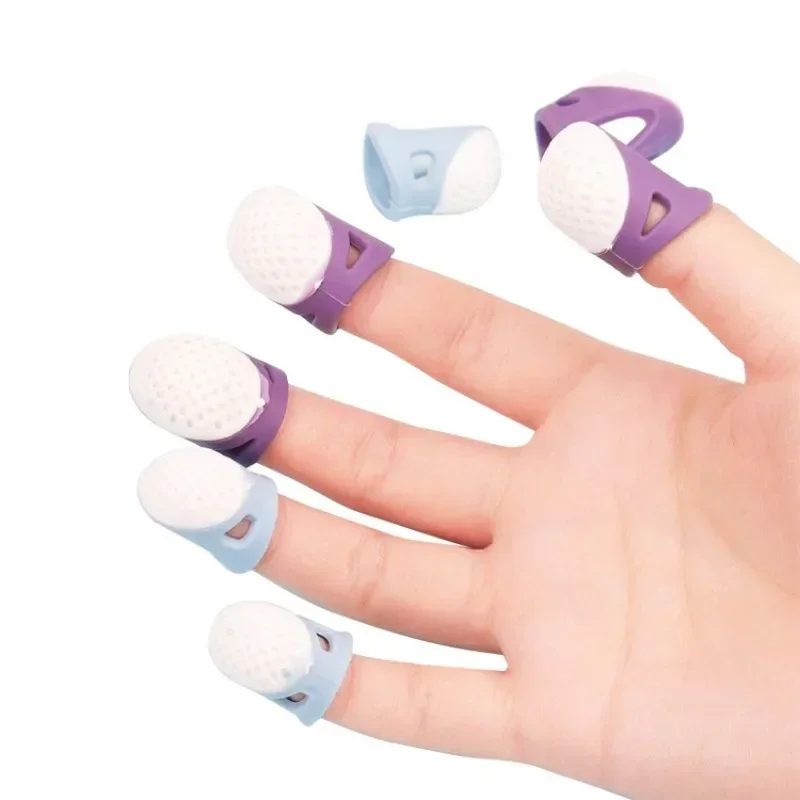 Silicone-Thimbles-Anti-stick-Finger-Cover-Household-Sewing-Finger ...