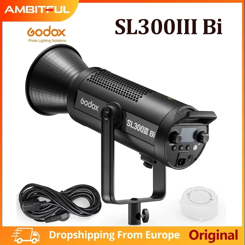 Godox-SL300III-Bi-320W-2800-6500K-Bi-Color-LED-Video-Light-Bowens-Mount ...