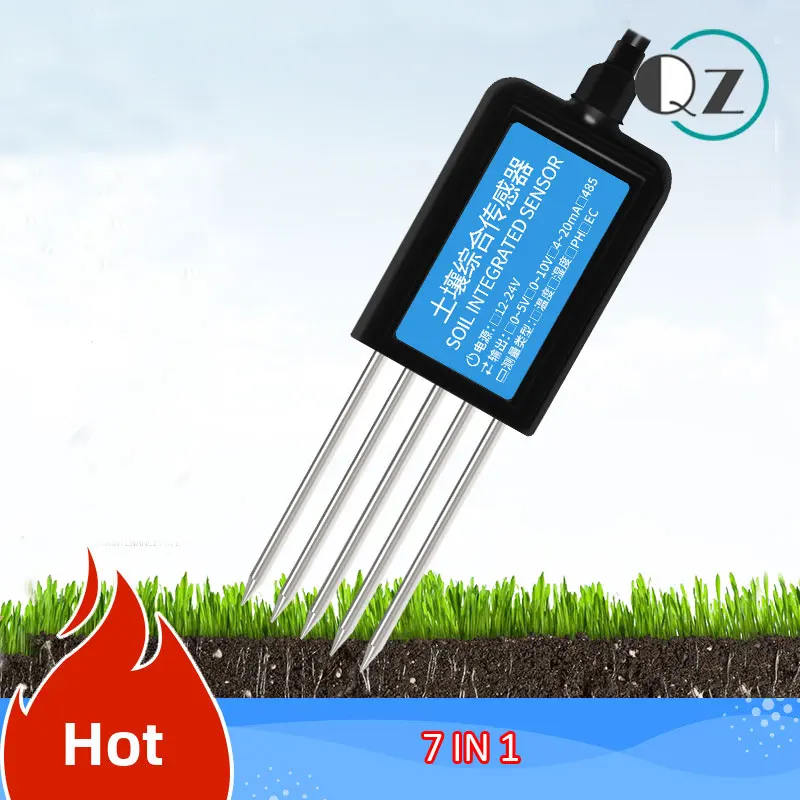 7-IN-1-Soil-Sensor-RS485-Temperature-Humidity-Conductivity-Nitrogen-Phosphorus-Potassium-PH ...