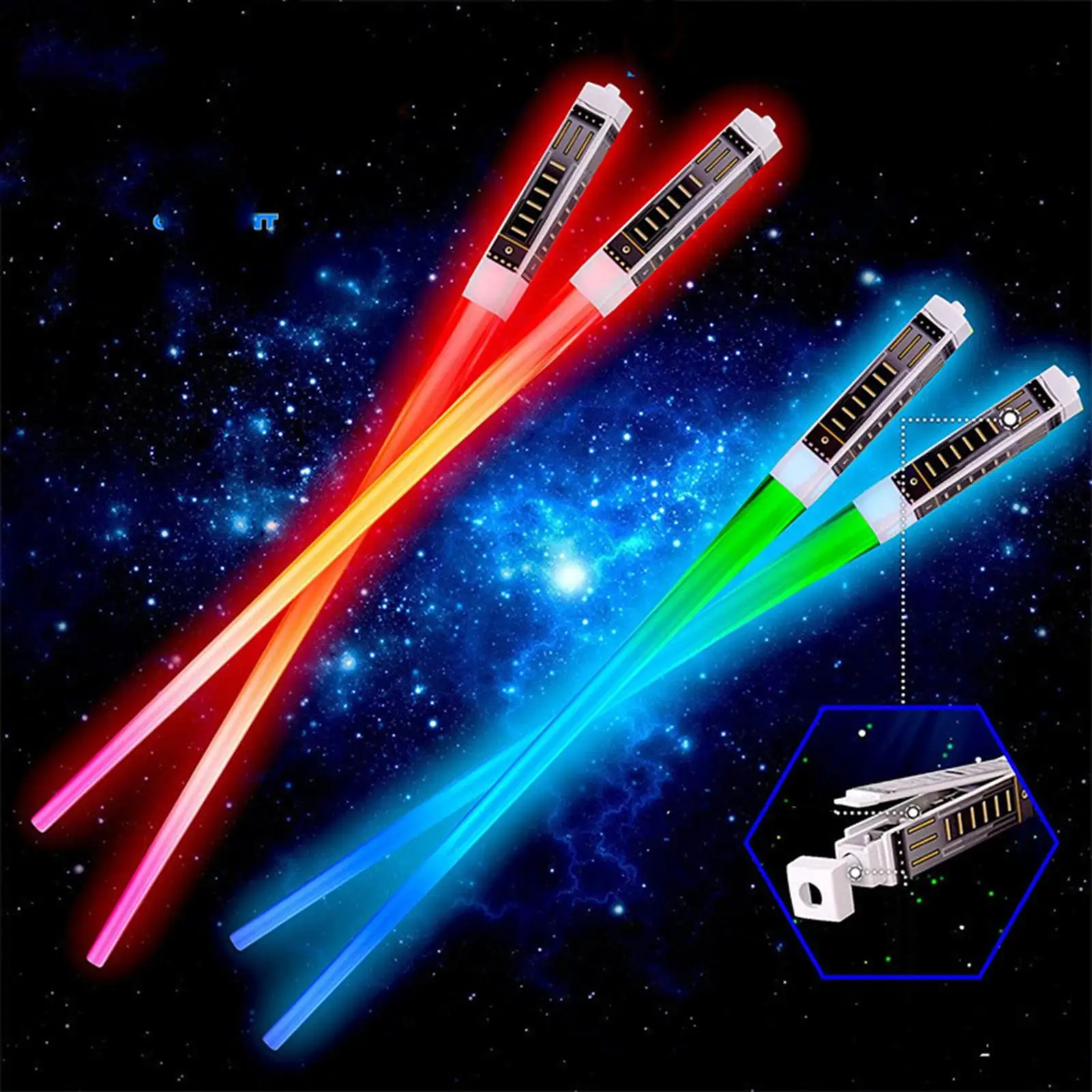 Lightsaber Chopsticks Light up Reusable Cool Party Supplies Glow Sticks ...