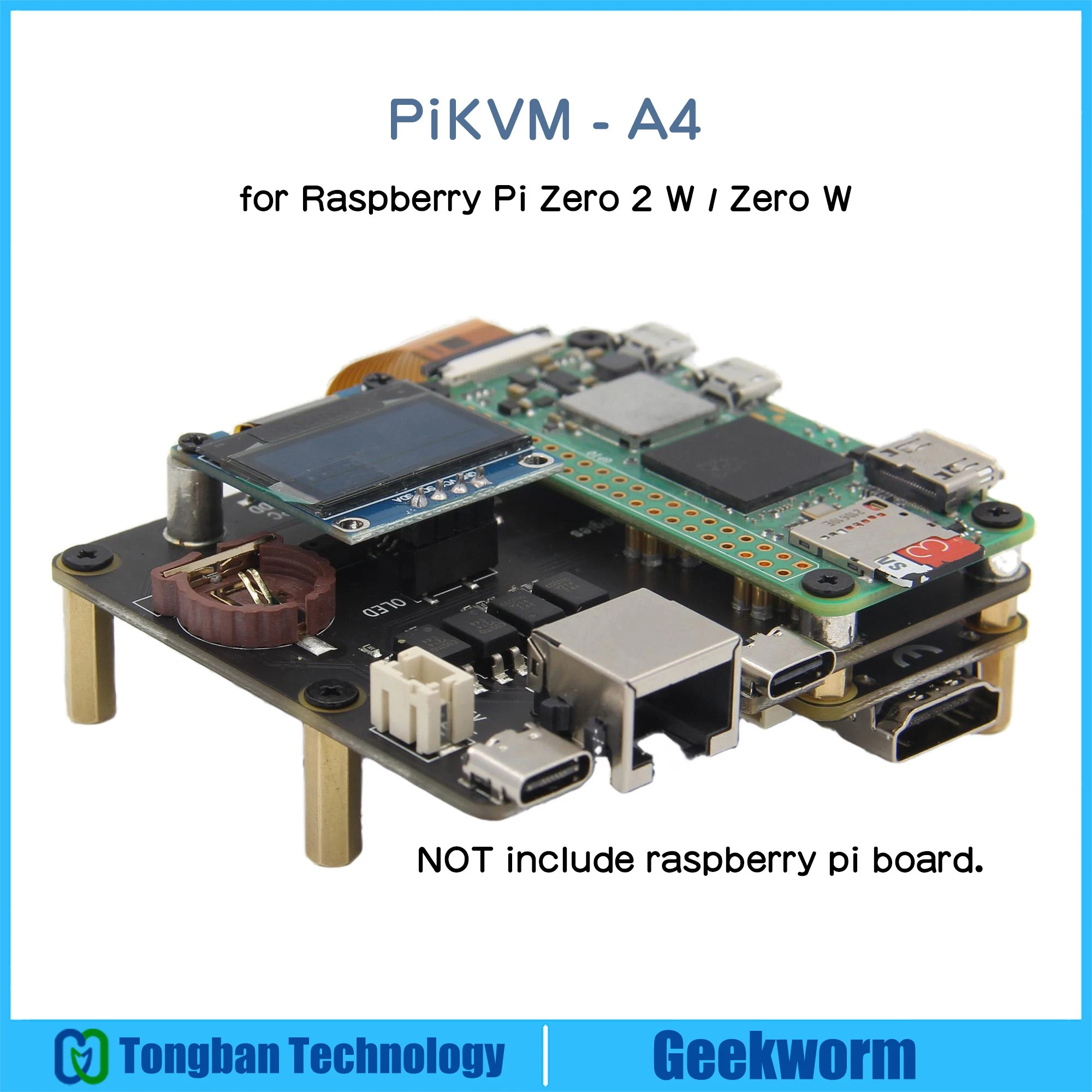 PiKVM A4 KVM Over IP for Raspberry Pi Zero 2 W / Zero W, PiKVM V3 HAT ...