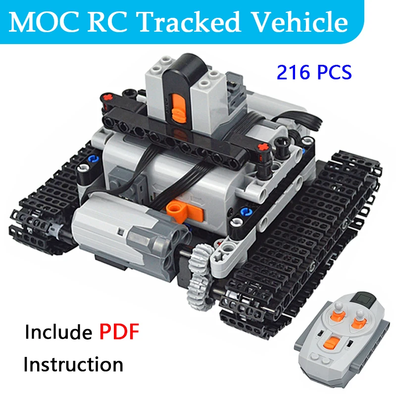 MOC High-Tech RC Electric Tank Track Building Blocks Technical Chian ...