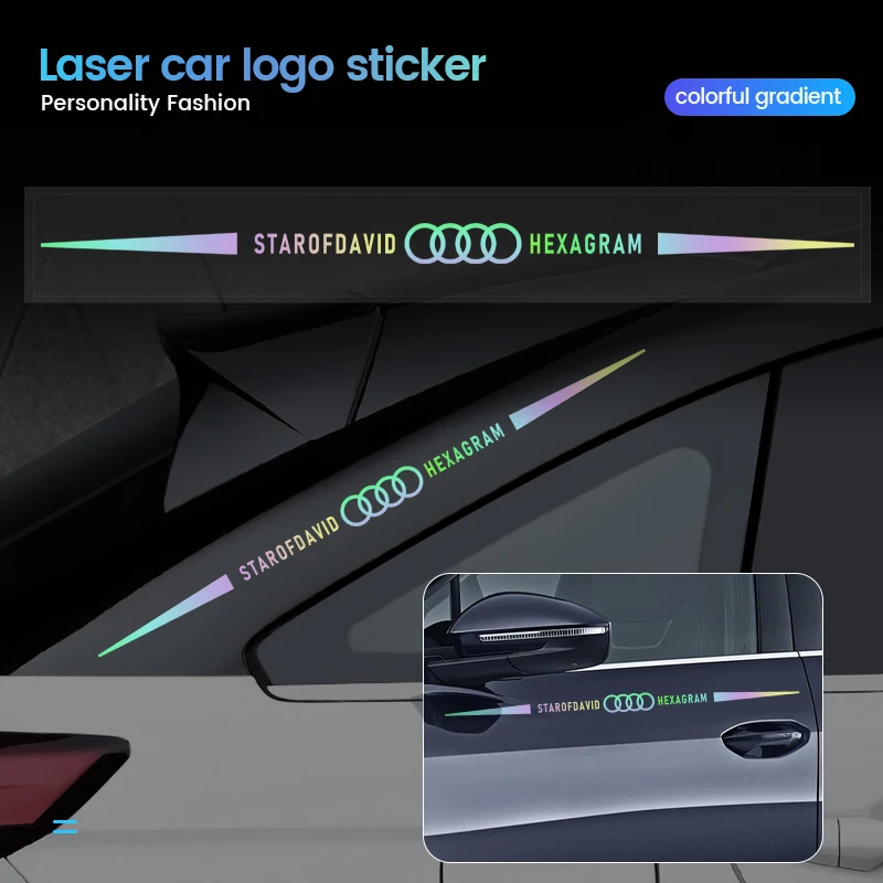 Colorful-Reflective-Laser-Car-Decoration-Stickers-Car-Door-Body ...