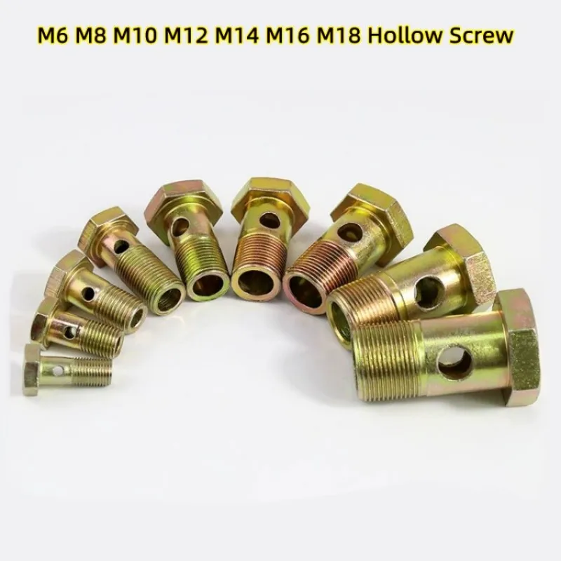 10PCS-M6-M8-M10-M12-M14-M16-M18-Hollow-Screw-2-Holes-Diesel-Engine-Oil ...