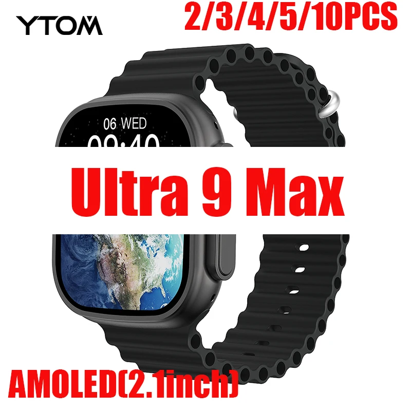 Original ultra 9 max ultra9 amoled max relógio inteligente masculino ...