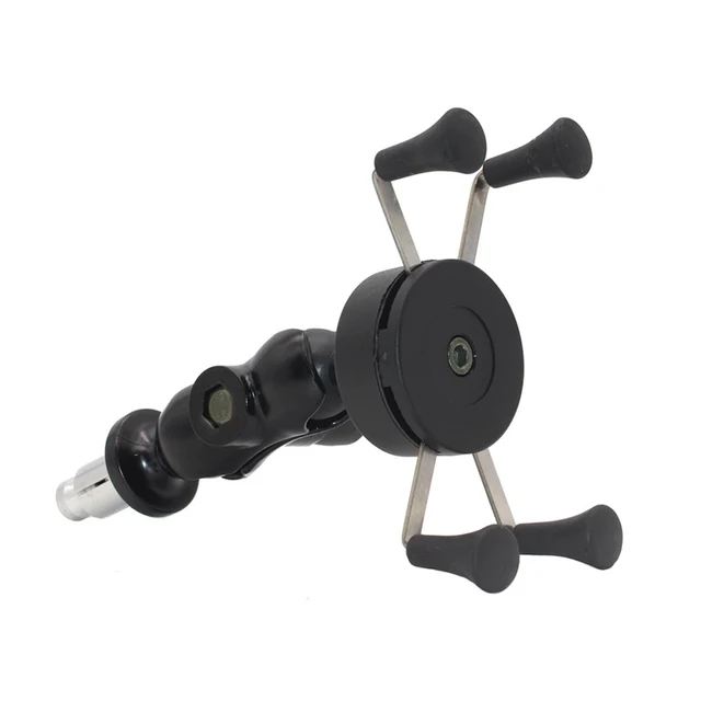 Motorcycle Phone Holder Fork Stem Mount GPS Navigation USB Charger ...