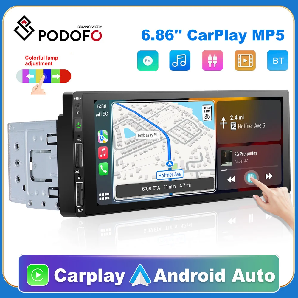 Podofo-1DIN-HD-Touch-Screen-Monitor-D-Play-Universal-Car-mp5-Player ...