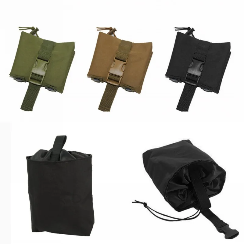 Tactical Molle Folding Dump Drop Magazine Pouch Airsoft Paintball ...