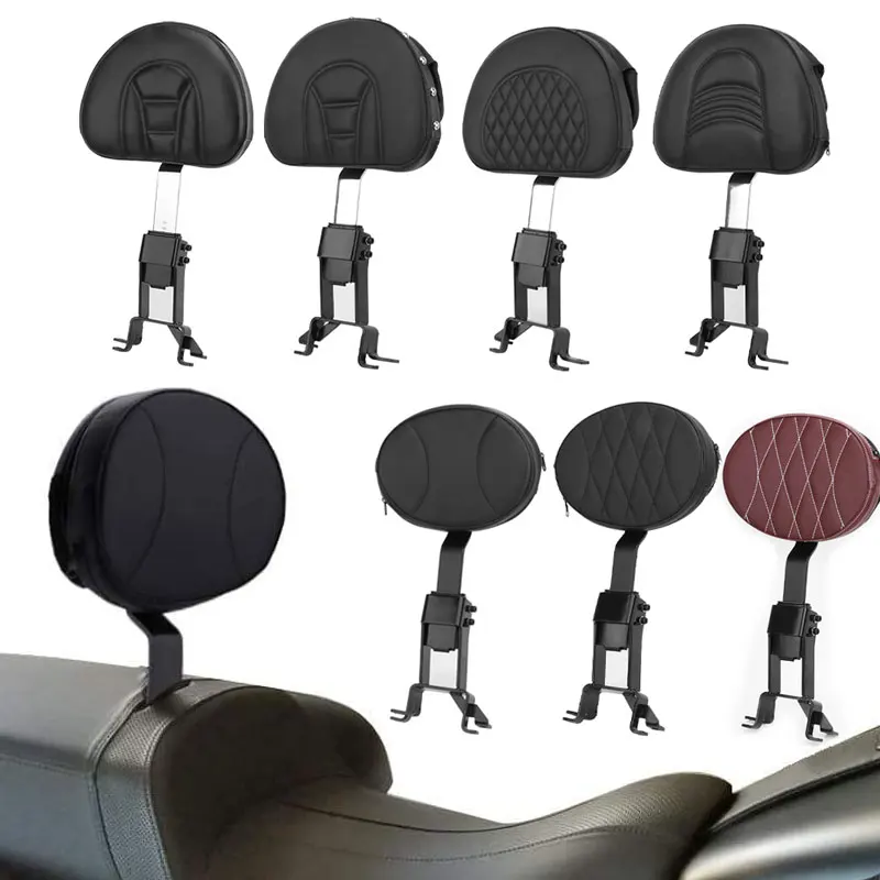 Motorcycle-Driver-Backrest-With-Black-Pad-Sissy-Bar-Back-Rest-For ...