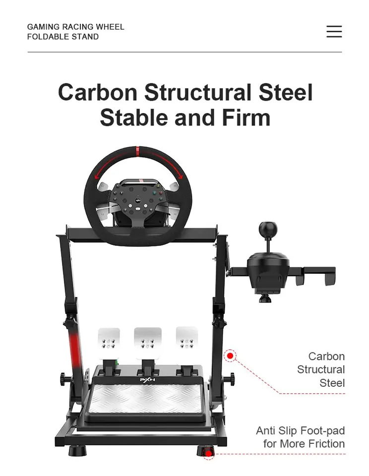 Racing Wheel Stand PXN A10 Sim - Adjustable & Foldable Cockpit For ...