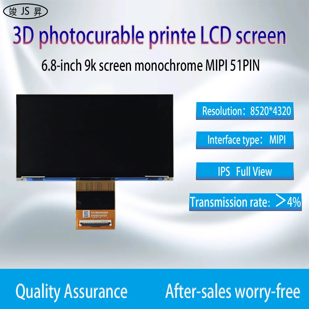 6.8 inch 9K 8520*4320 Monochrome LCD Exposure Screen For LCD 3D Printer ...