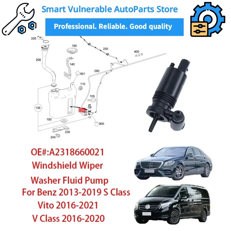 A2318660021-High-Quality-Windshield-Washer-Pump-For-Mercedes-Benz-S-V ...