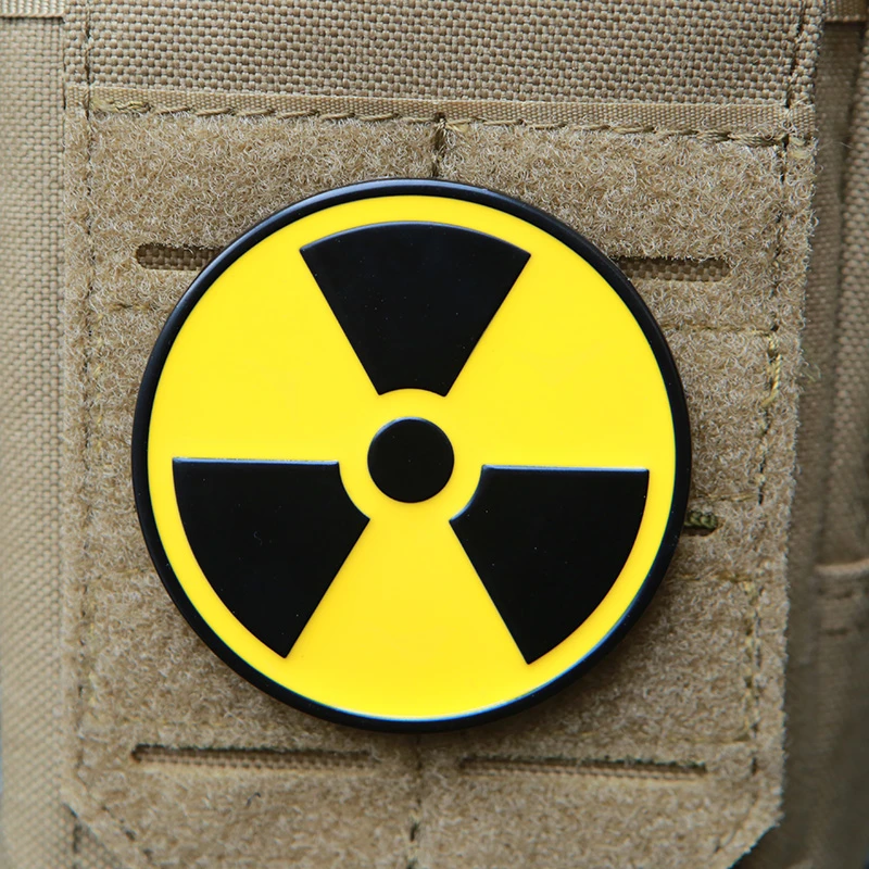 Novelty-Ionizing-Radiation-Logo-Patch-2-55-Inch-Round-Metal-Armband ...
