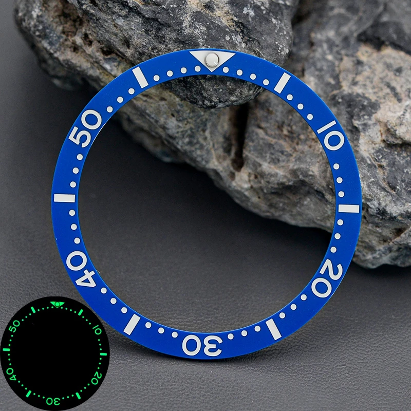 38mm Super Luminous Ceramic Flat Bezel Insert Divers Replacement of ...