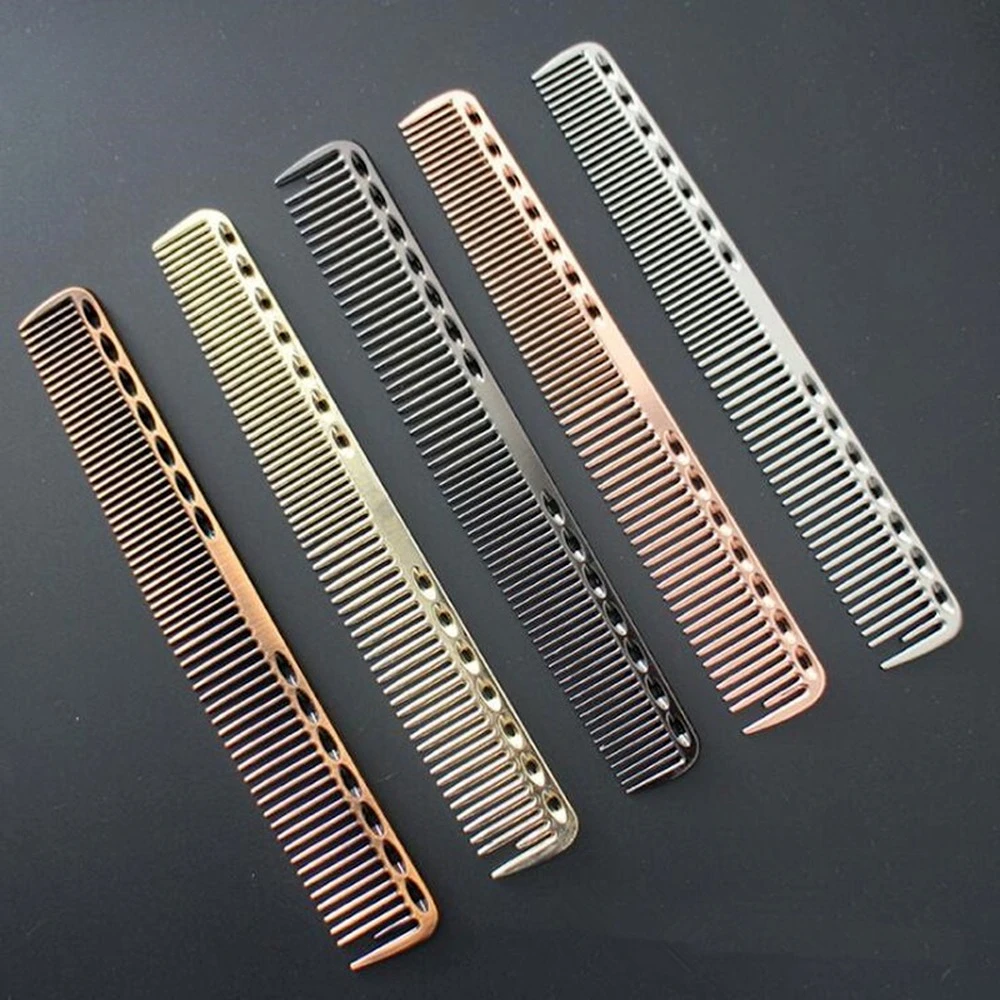 Espa-o-Alum-nio-Cabelo-Comb-Pro-Cabeleireiro-Combs-Corte-De-Cabelo ...