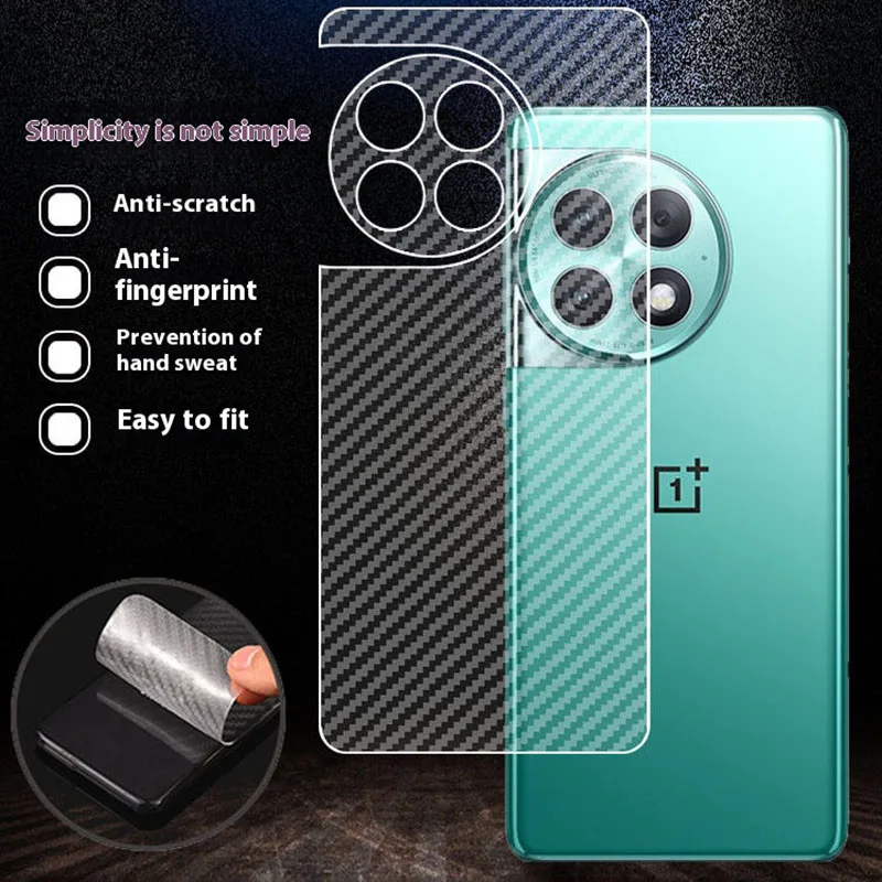 5-10Pcs/lot For OnePlus 12 Back Carbon Fiber Film Full Cover Clear ...