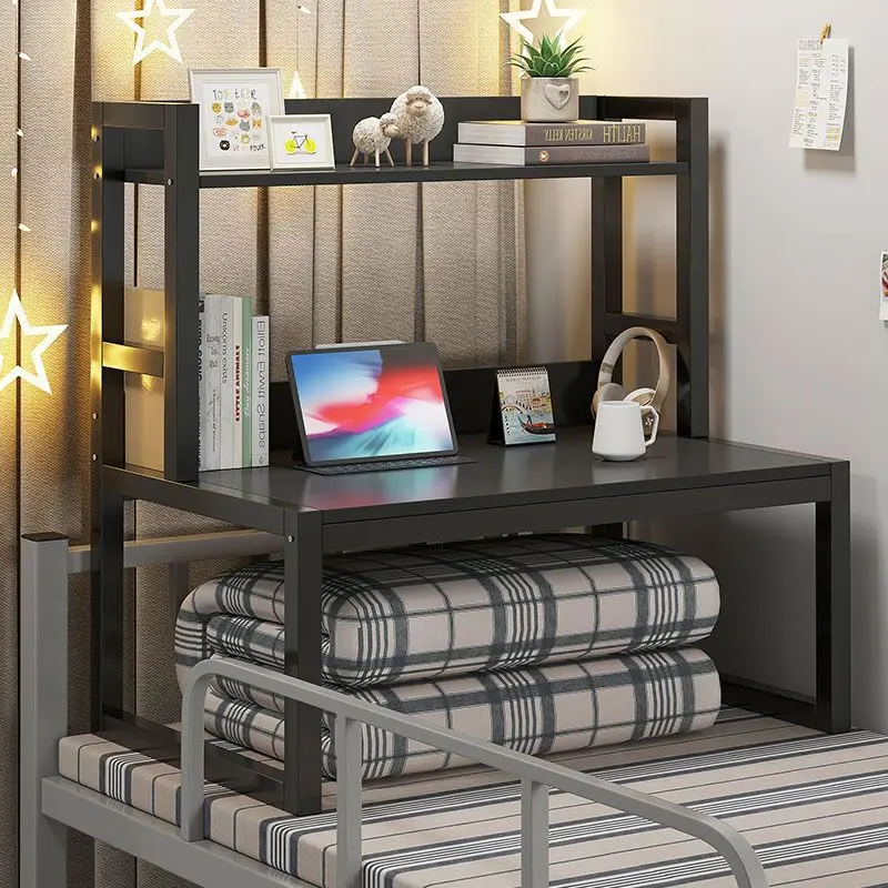 Multi-functional-Steel-Computer-Desk-for-Bedside-with-Bookshelf-and ...