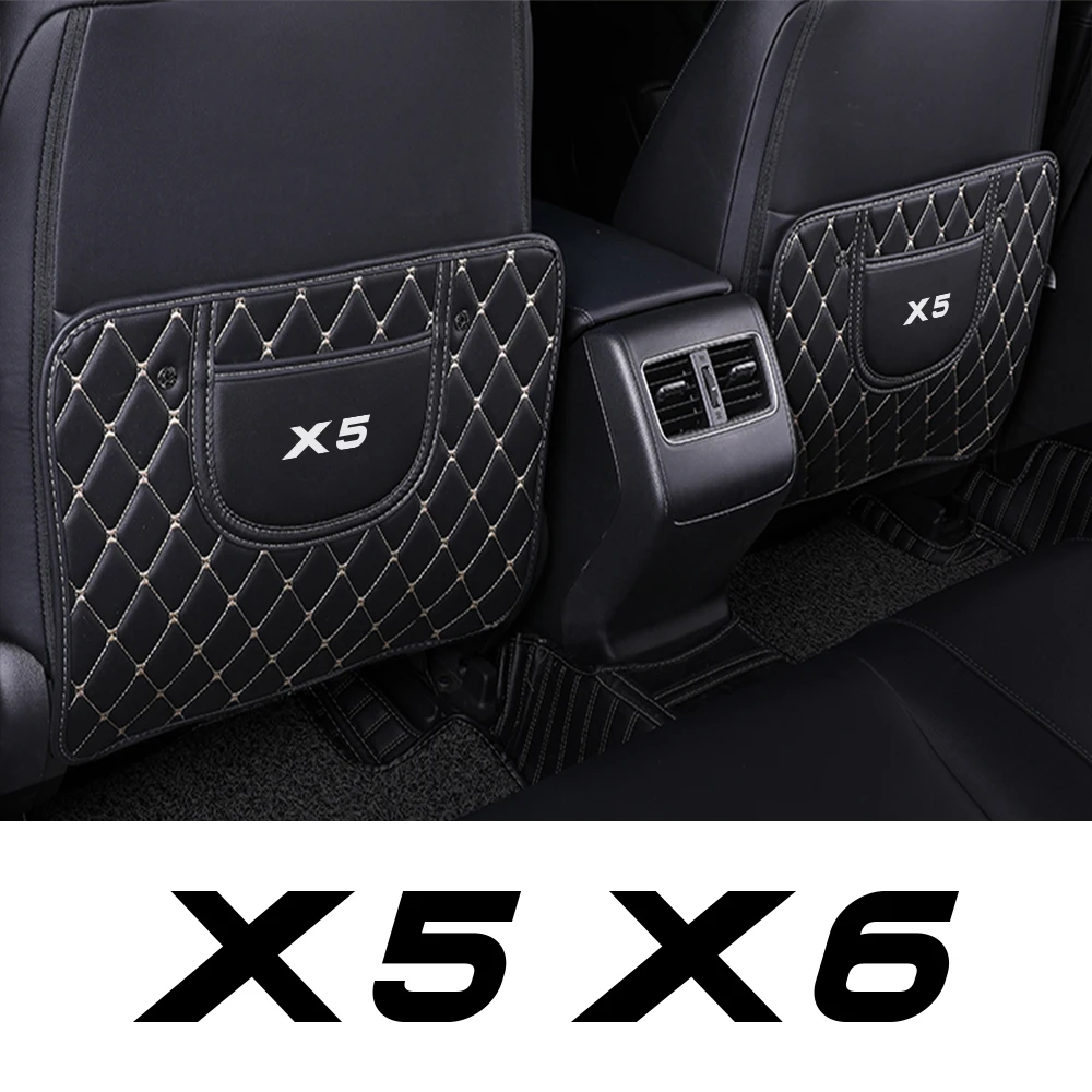 PU-Leather-Seat-Back-Protector-Mat-For-BMW-X5-E70-E53-F15-X6-E71-G05 ...