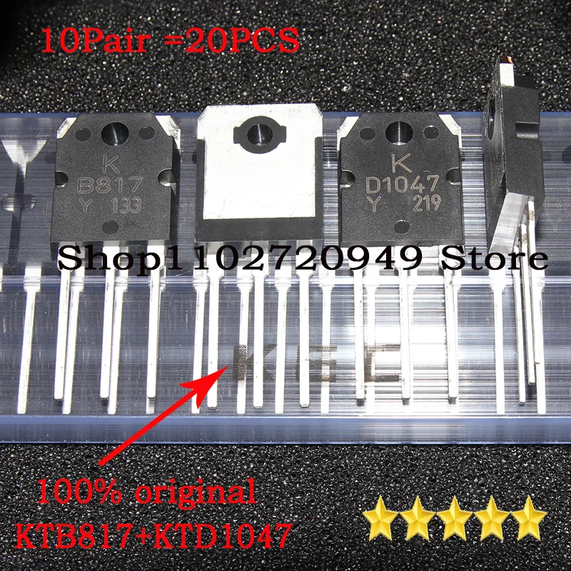 10-50-100Pair-D1047-B817-KTB817-KTD1047-TO-247-Audio-tube-100-New ...