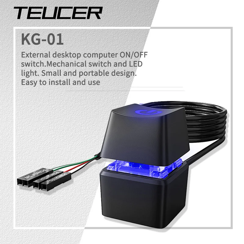 TEUCER-Colorido-LED-Computador-Desktop-Switch-PC-Motherboard-External-Start-Power-Bot-o-Ligar-e ...