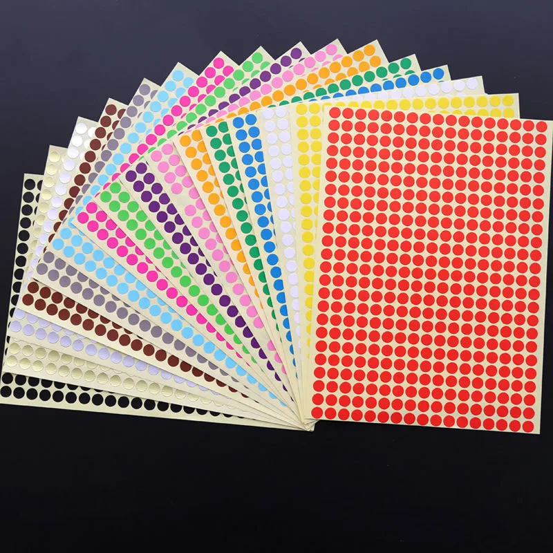 Round Coding Dot Labels Self Adhesive Stickers Office School Supplier ...