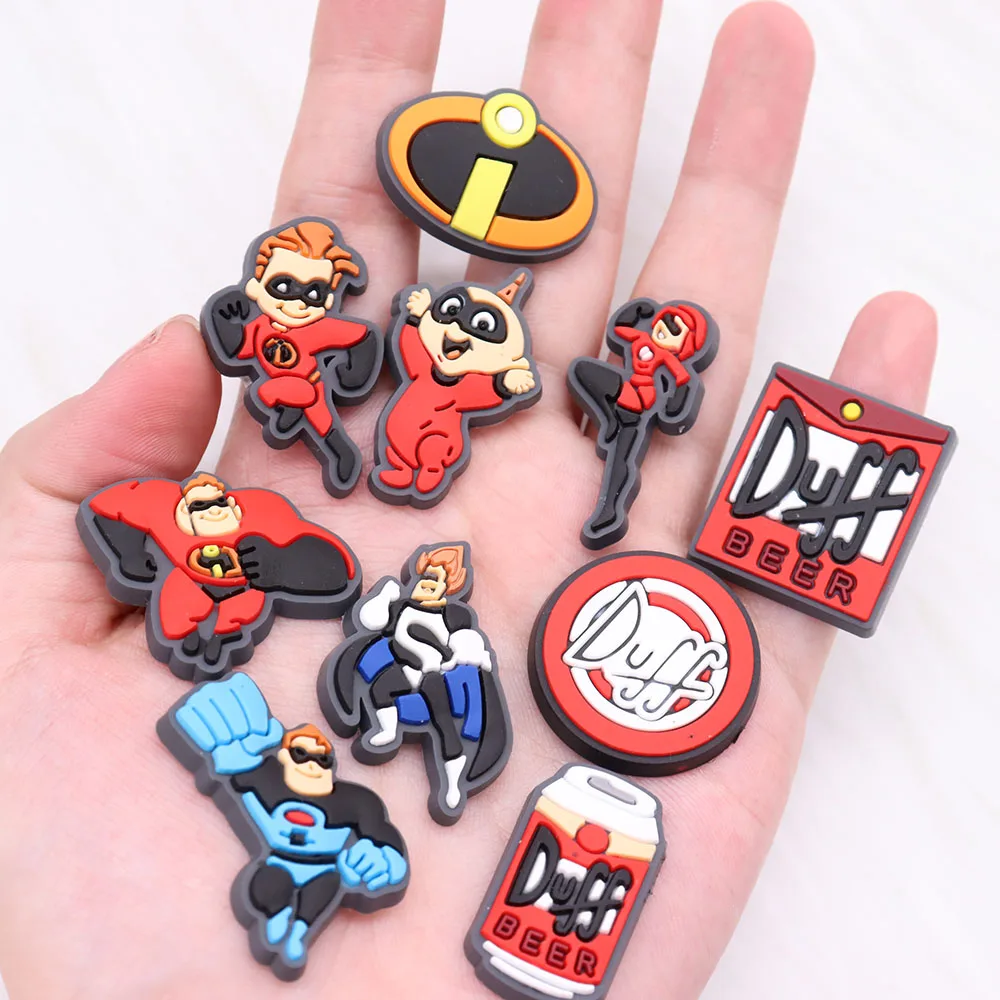 1-10Pcs-The-Incredibles-Bob-Duff-Superpower-Garden-Shoe-Charms-Buckle ...