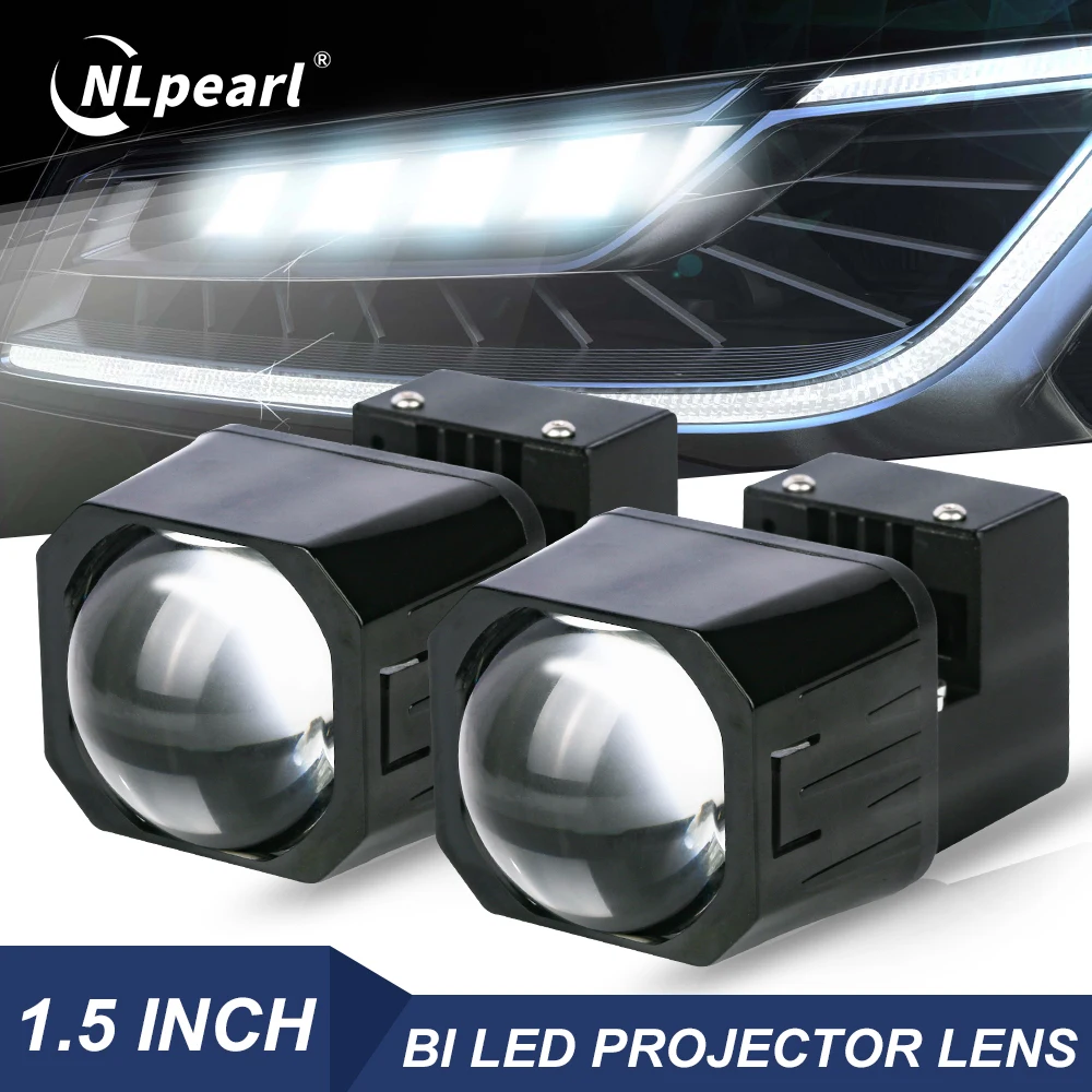 NLpearl 1.5 Inch Pro Bi LED Projector High Low Beam 6000K Mini Lenses ...