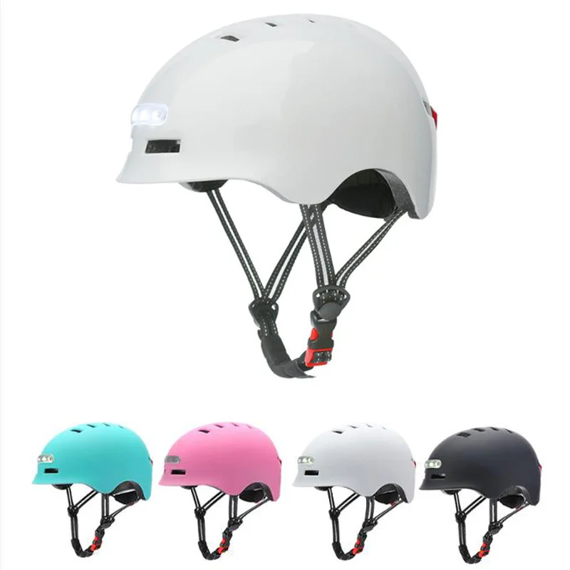 Bicycle Riding Helmet Smart LED Tail Light PC Shell EPS Shockproof ...
