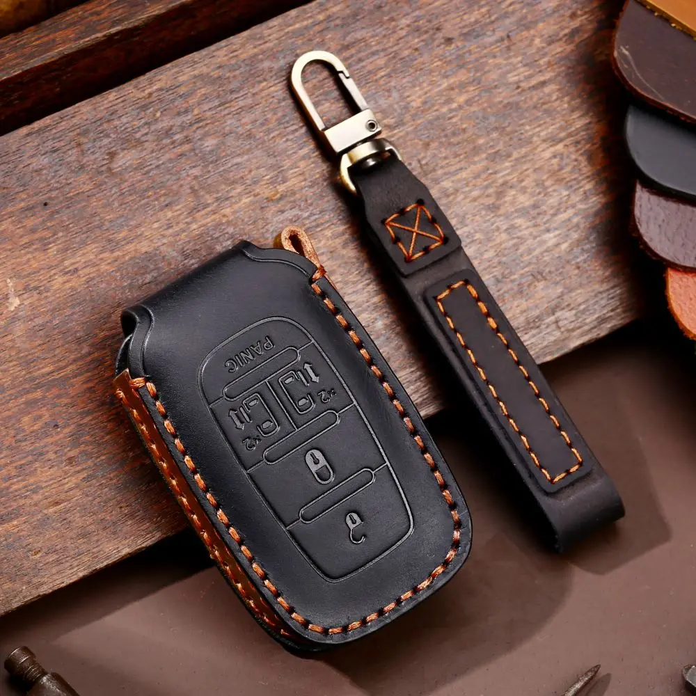 Leather-Car-Key-Case-Cover-Car-Remote-Key-Holder-Fob-Shell-Accessories ...