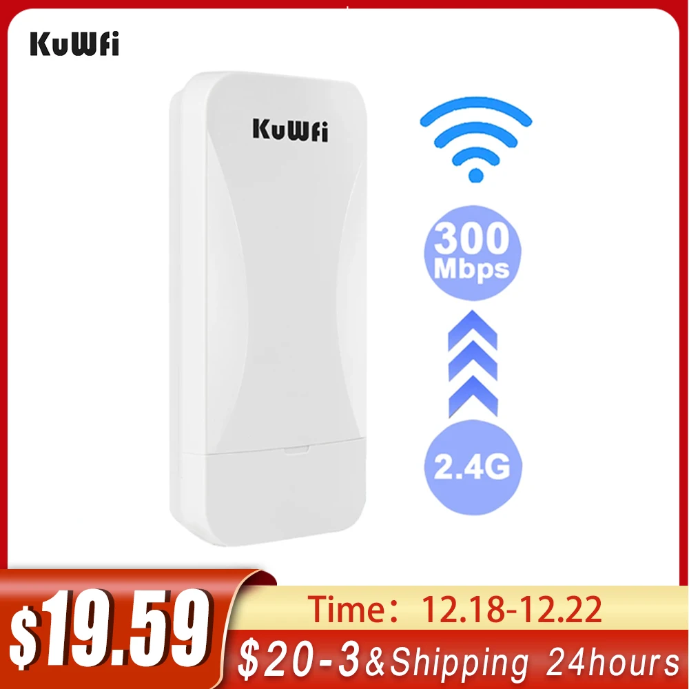 KuWfi-Outdoor-Wifi-Bridge-1KM-2-4G-300Mbps-Wireless-Router-Long-Range ...
