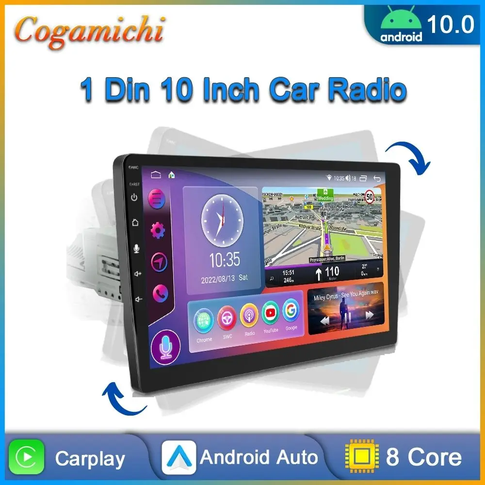 10.1 Inch Android Car Radios Multimedia Player Navigation GPS For ...