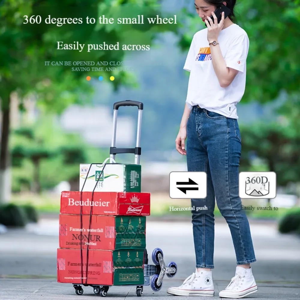 Portable-Folding-Trolley-Cart-Home-Supermarket-Shopping-75kg-Trolley ...