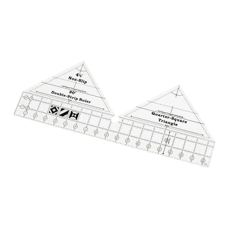 Quilting Patchwork Accessories | 90 Degree Double Strip Ruler | Acrylic ...