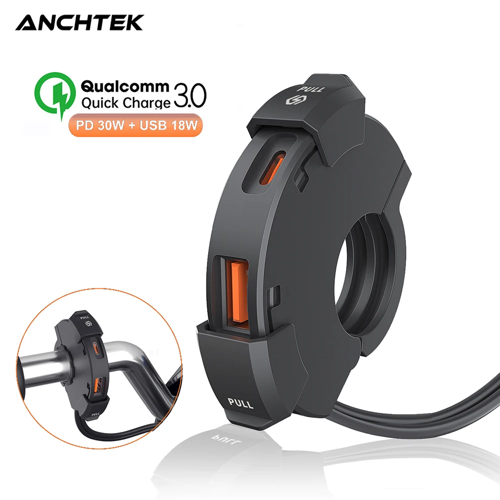 Anchtek-Universal-Motorcycle-USB-Charger-48W-QC3-0-PD-Power-Adapter ...