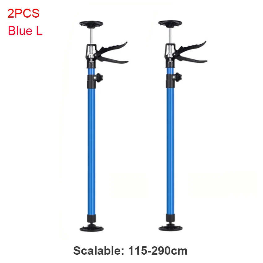 2pcs-115-290cm-Labor-Saving-Telescopic-Rod-Steel-Hand-Jack-Drywall-Cabinet-Board-Lifting-Support ...