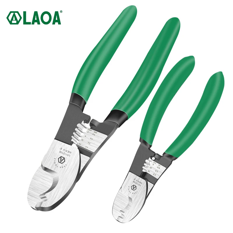 LAOA CR-V Cable Cutter with Wire Stripper Pliers Function Bolt Cutting ...
