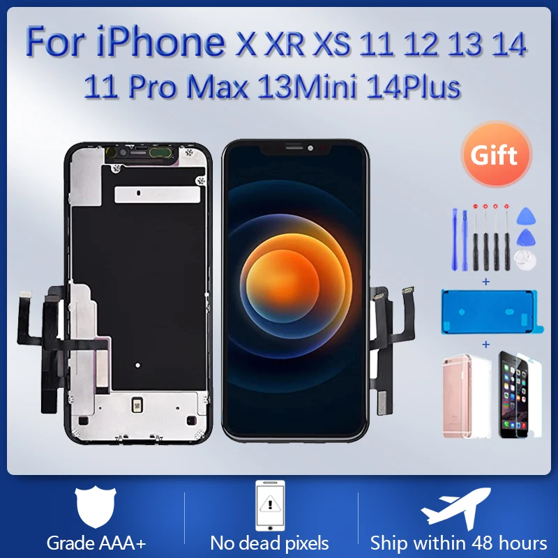Oled scherm Voor Iphone X Xr Xs 11 12 13 14 11 Pro Max 13Mini 14Plus Incell Screen vervanging ...