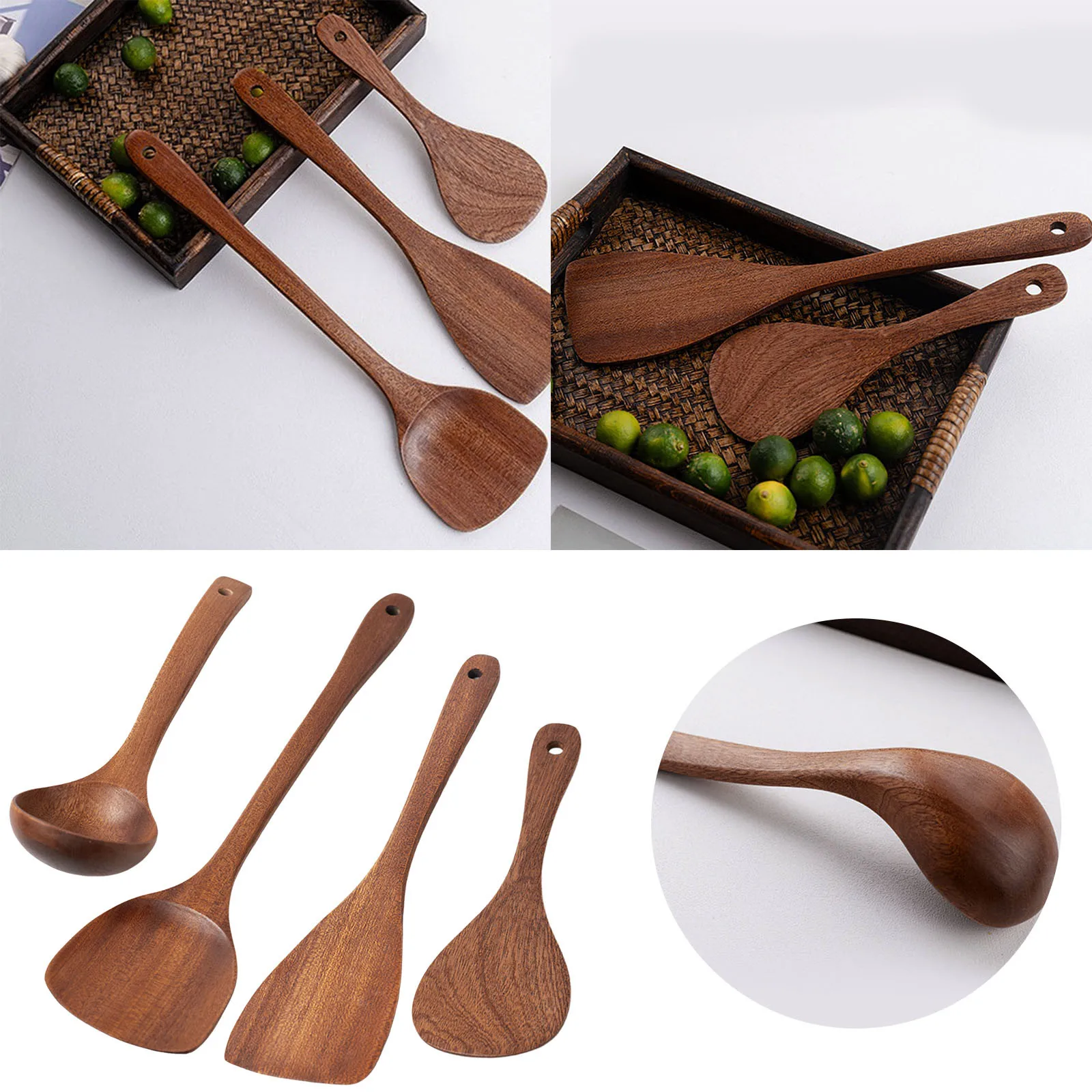 Wooden-Shovel-Spoon-Non-Stick-Wood-Long-Rice-Spatula-Kitchen-Cooking ...