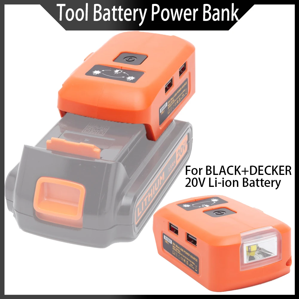 Tool-battery-mobile-power-supply-suitable-for-BLACK-DECKER-20V-Li-ion ...