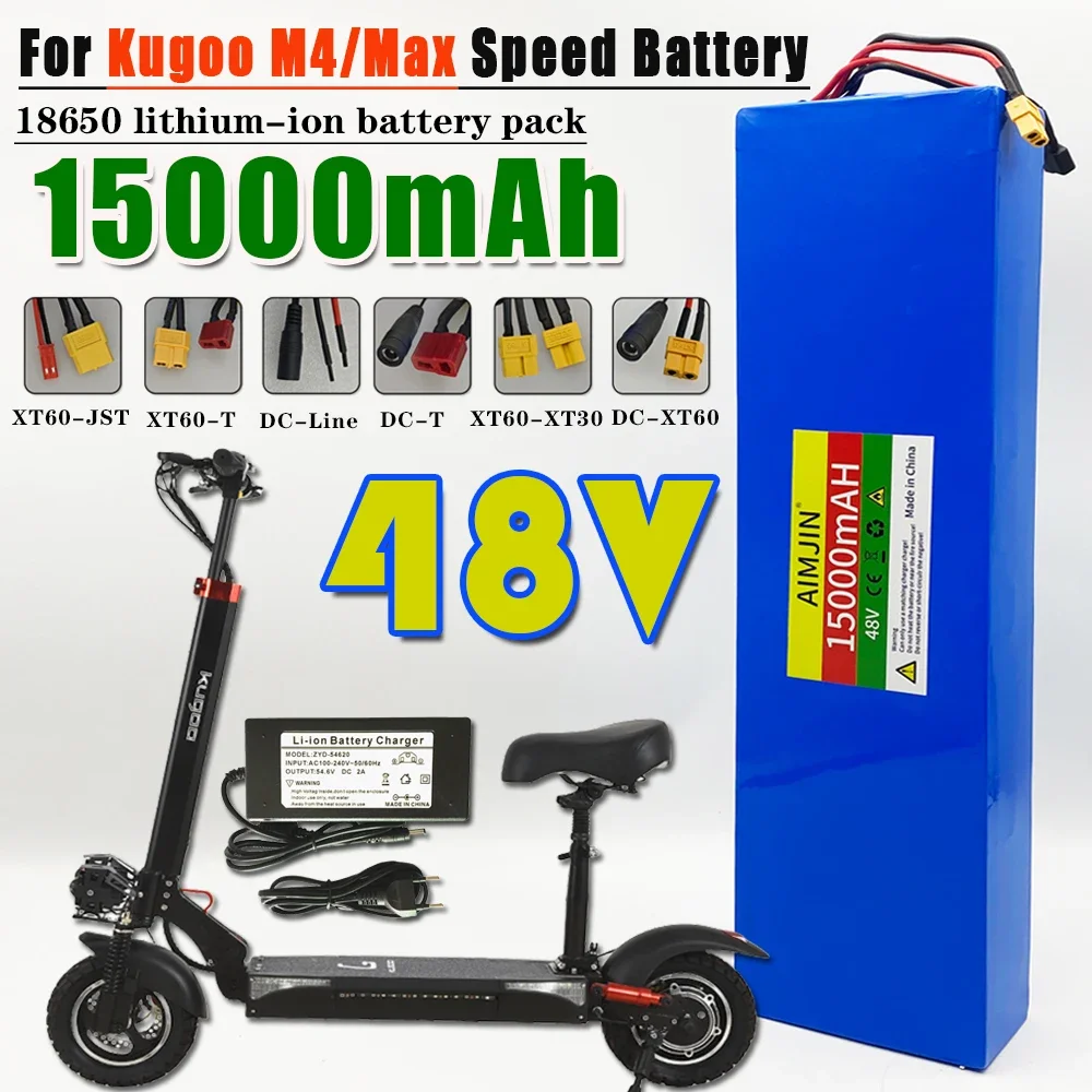 48V 15000mAH 13S4P 18650,Lithium-Ion Battery Pack Suitable for KUGOO M4 ...