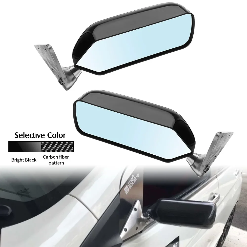 2psc-New-Universal-Retro-Car-Rearview-Side-Mirror-Craft-Square-F1-Style ...