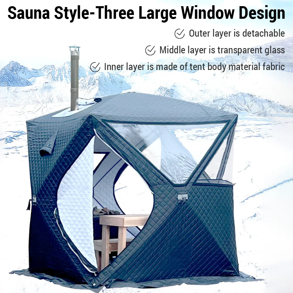 Ice-Fishing-Tent-Sauna-and-Chimney-Style-Portable-Shelter-Easy-Set-up ...