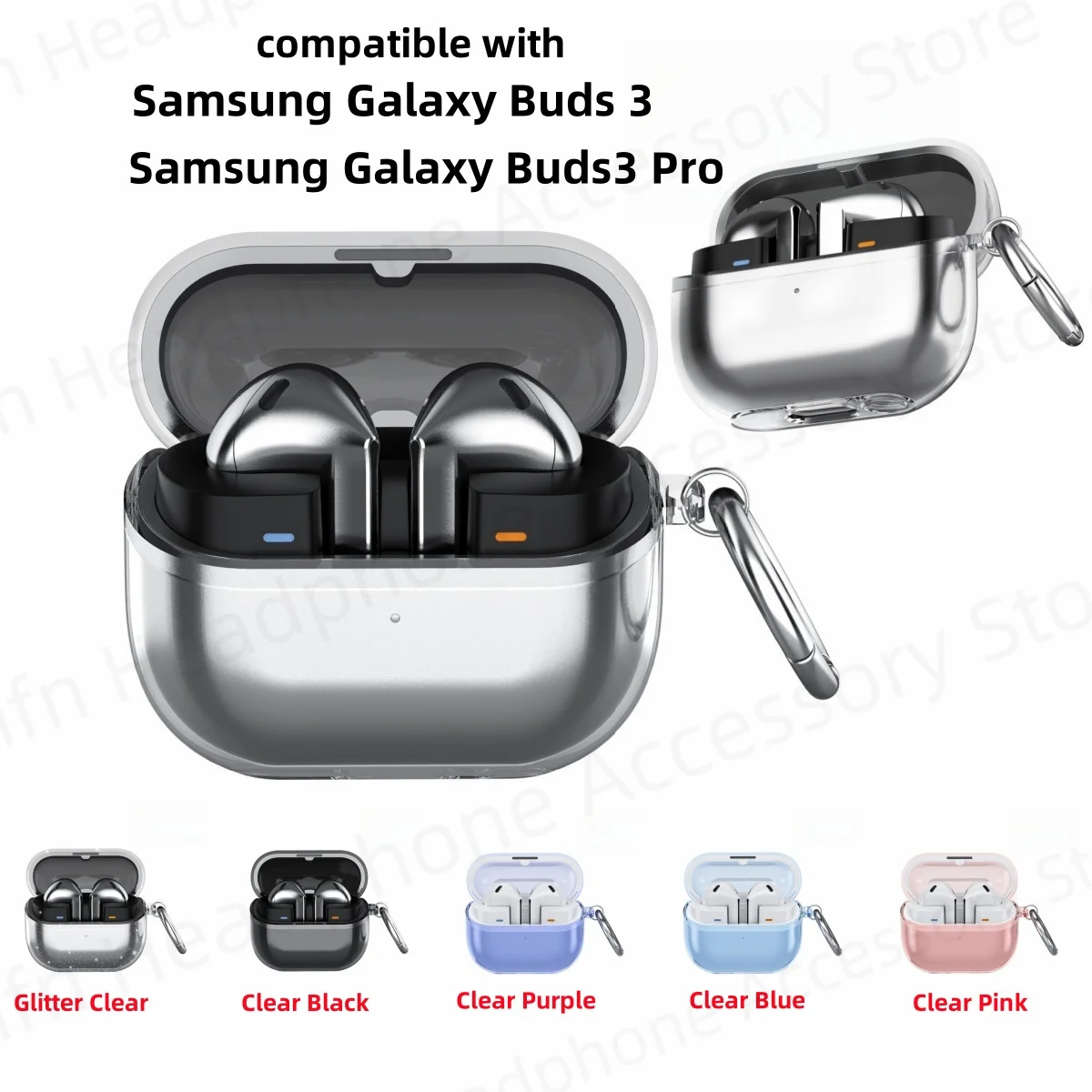 New-for-2024-Buds-3-Galaxy-Case-soft-tpu-transparent-earbuds-case ...