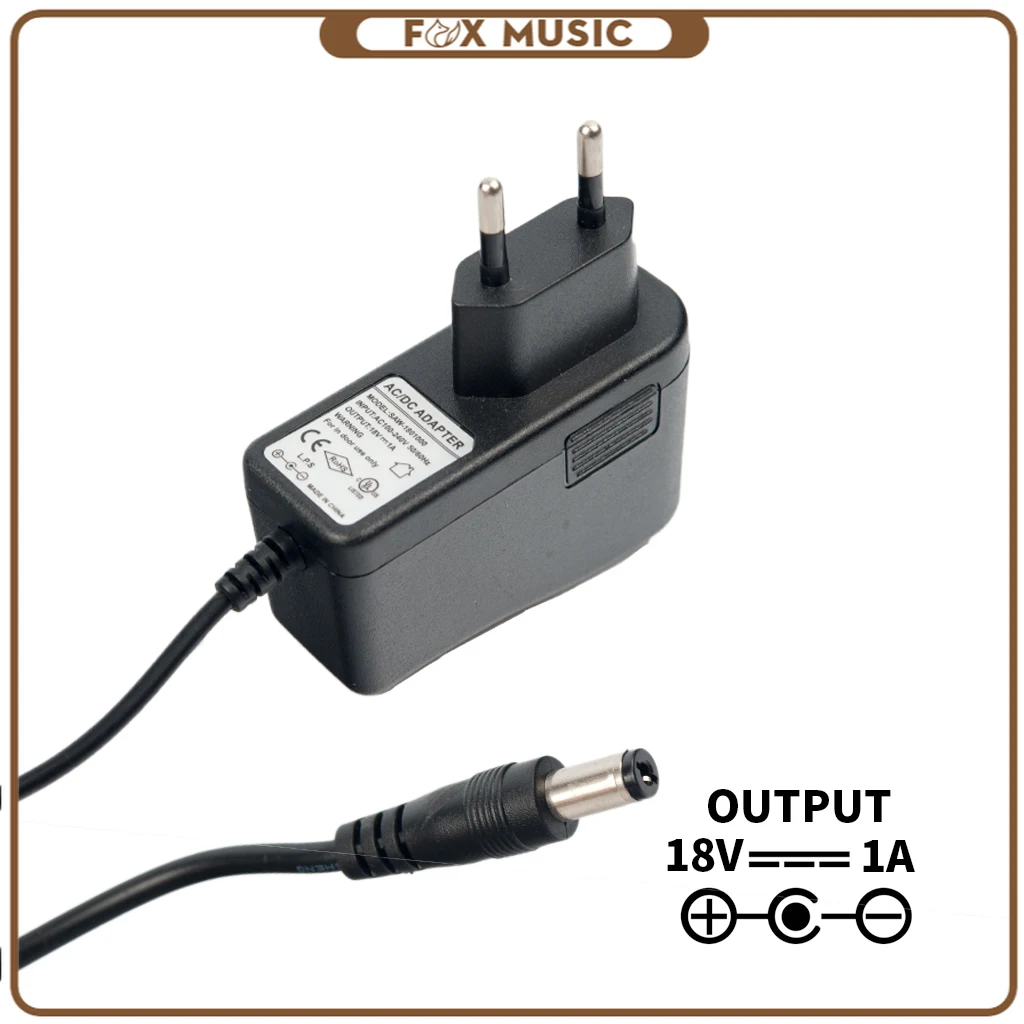18v 1a Power Adapter Negative Center Noiseless Technology For Guitar ...