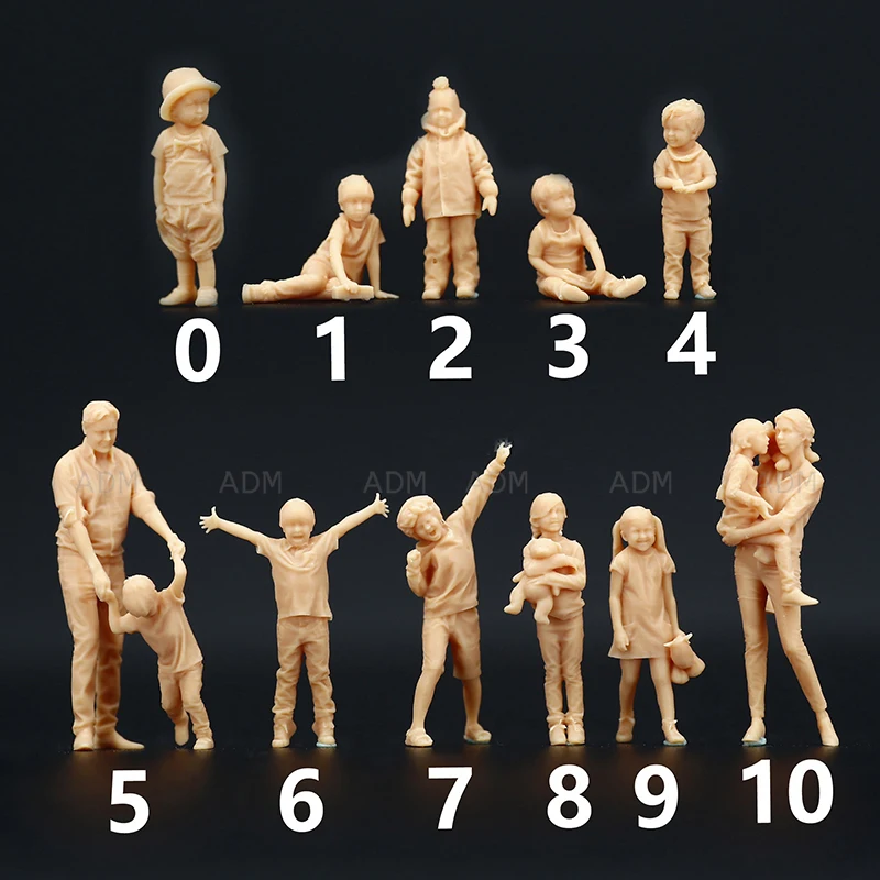 Figure Resin Unpainted 1/64 | Resin Figures Family | Resin Model ...