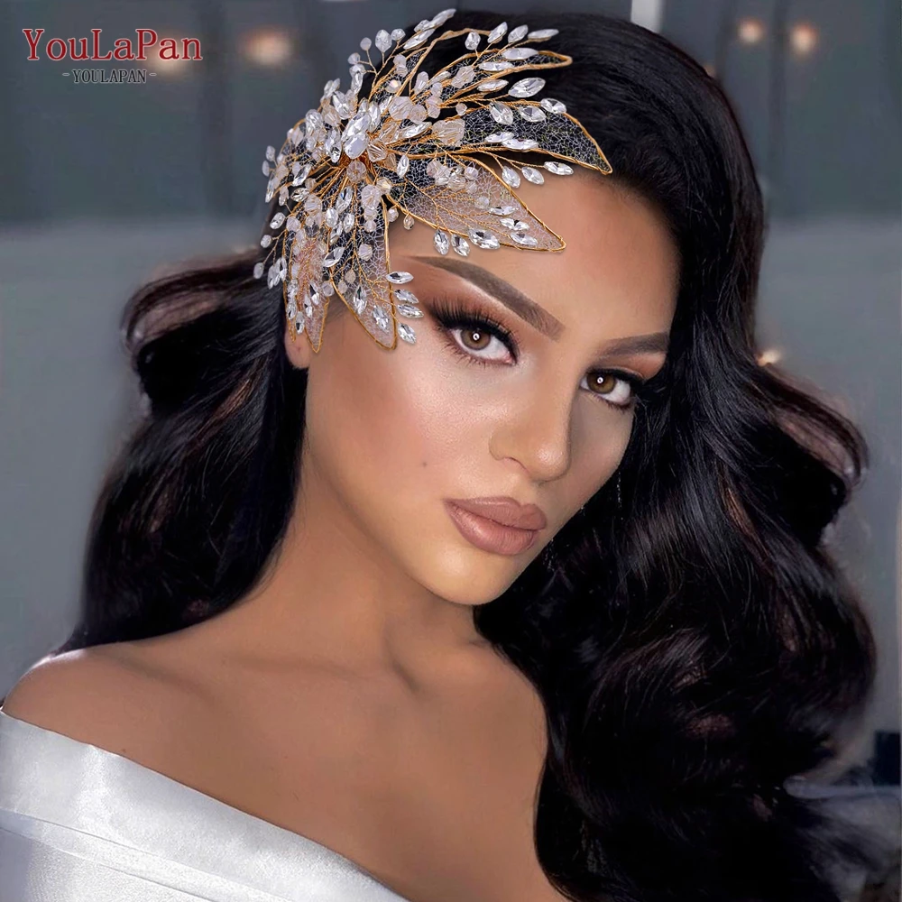 Youlapan HP217 Bloem Haar Clip Bruiloft Strass Bruids Hoofdtooi Vrouw ...