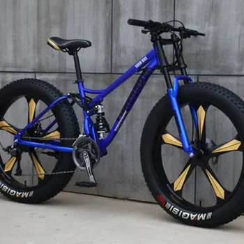 Snow Bike Beach MTB 26" 21 24 27 Speed Double disc Mountain Fat Bicycle ...